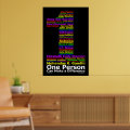 One Person Can Make a Difference ( Poster ) | Zazzle