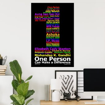 One Person Can Make a Difference ( Poster ) | Zazzle