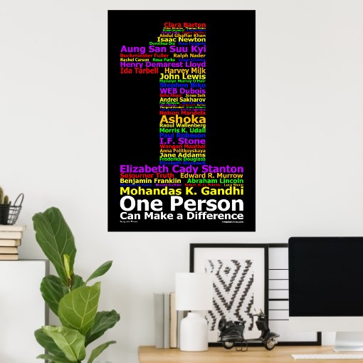 One Person Can Make a Difference ( Poster ) | Zazzle