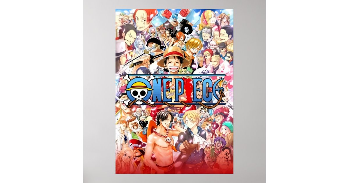 ONE PIECE CHARACTERS POSTER | Zazzle