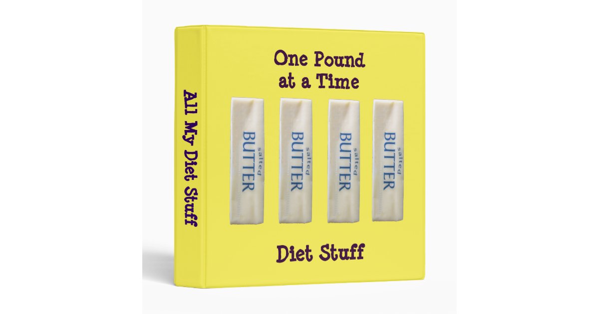One Pound at a Time Diet Stuff Binder | Zazzle