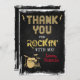 One Rocks Rockstar Birthday Thank You Card | Zazzle