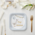 One Silly Goose 1st Birthday Paper Plates | Zazzle
