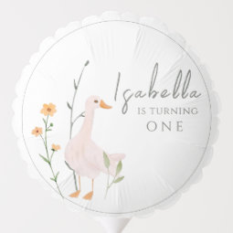 One Silly Goose Fest Birthday Minimalism Classic Balloon | Zazzle