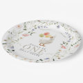 One Silly Goose Wildflower Floral 1st Birthday Paper Plates | Zazzle