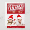 One Single Photo Christmas Holidays Greeting Card | Zazzle
