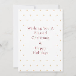 One Single Photo Christmas Holidays Greeting Card | Zazzle
