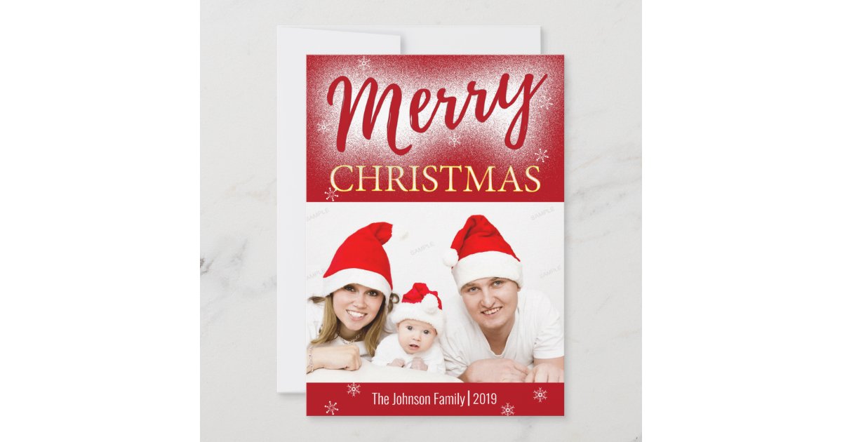 One Single Photo Christmas Holidays Greeting Card | Zazzle