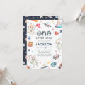 One Small Step | Space Animals 1st Birthday Party Invitation | Zazzle