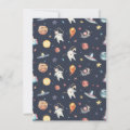 One Small Step | Space Animals 1st Birthday Party Invitation | Zazzle
