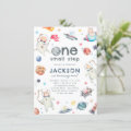One Small Step | Space Animals 1st Birthday Party Invitation | Zazzle