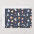 One Small Step | Space Animals 1st Birthday Photo Invitation | Zazzle