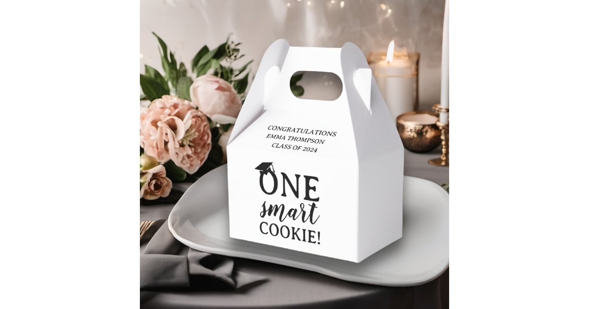 One Smart Cookie Class Of 2024 Graduation Favor Boxes | Zazzle