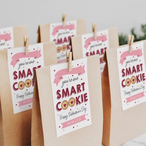 One Smart Cookie Classroom Valentines Day Card | Zazzle