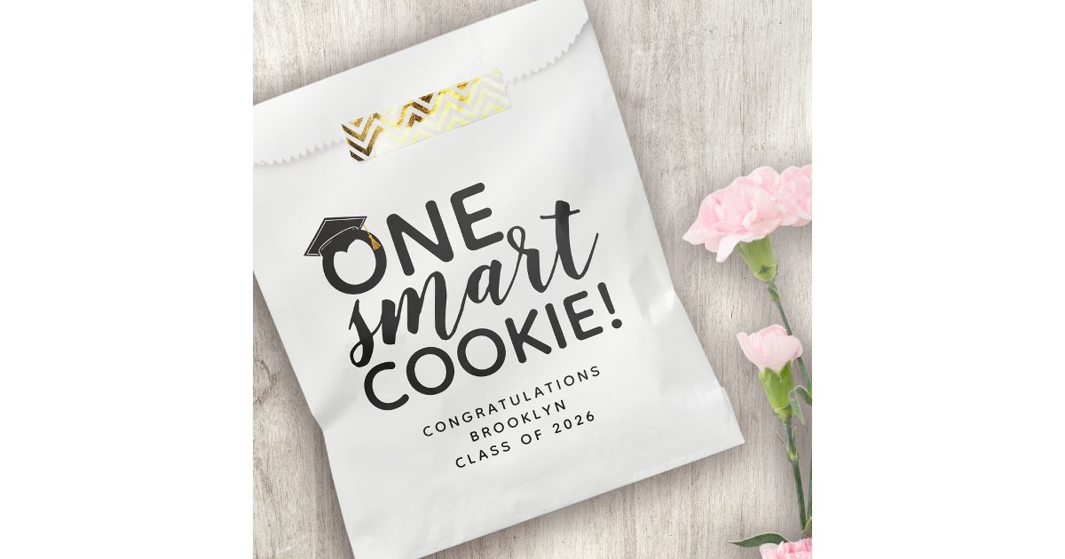 One Smart Cookie Graduation Favor Bag | Zazzle
