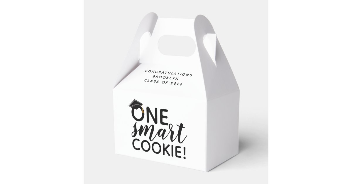 One Smart Cookie Graduation Favor Boxes | Zazzle