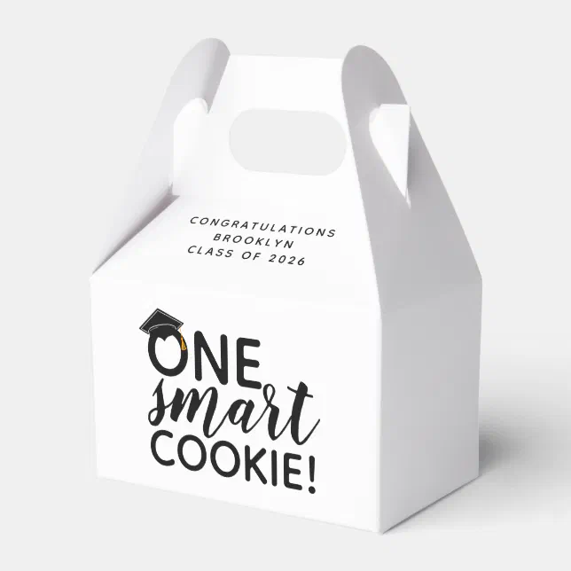 One Smart Cookie Graduation Favor Boxes | Zazzle