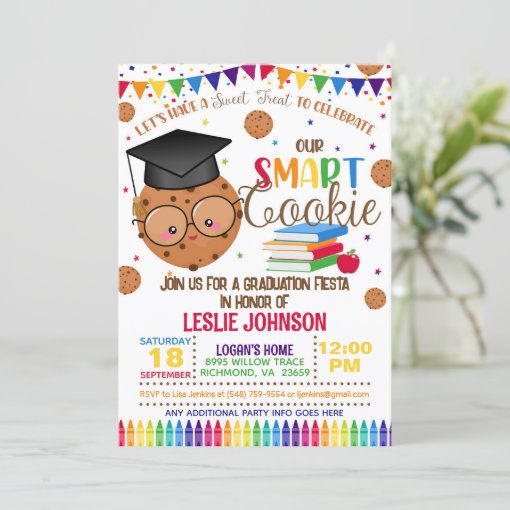 One Smart Cookie Graduation Invitation | Zazzle