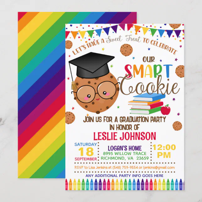 One Smart Cookie Graduation Invitation | Zazzle