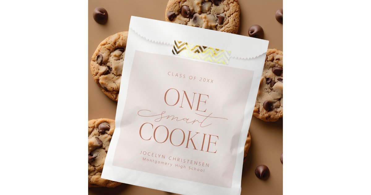 One Smart Cookie Personalized Graduation Favor Bag | Zazzle