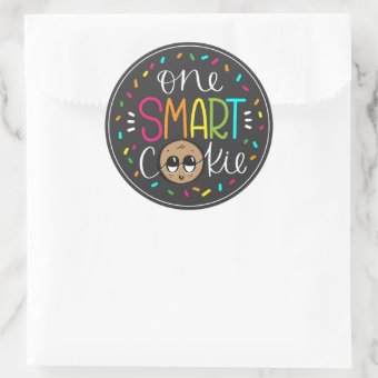 One smart cookie pre-school graduation party decor classic round ...