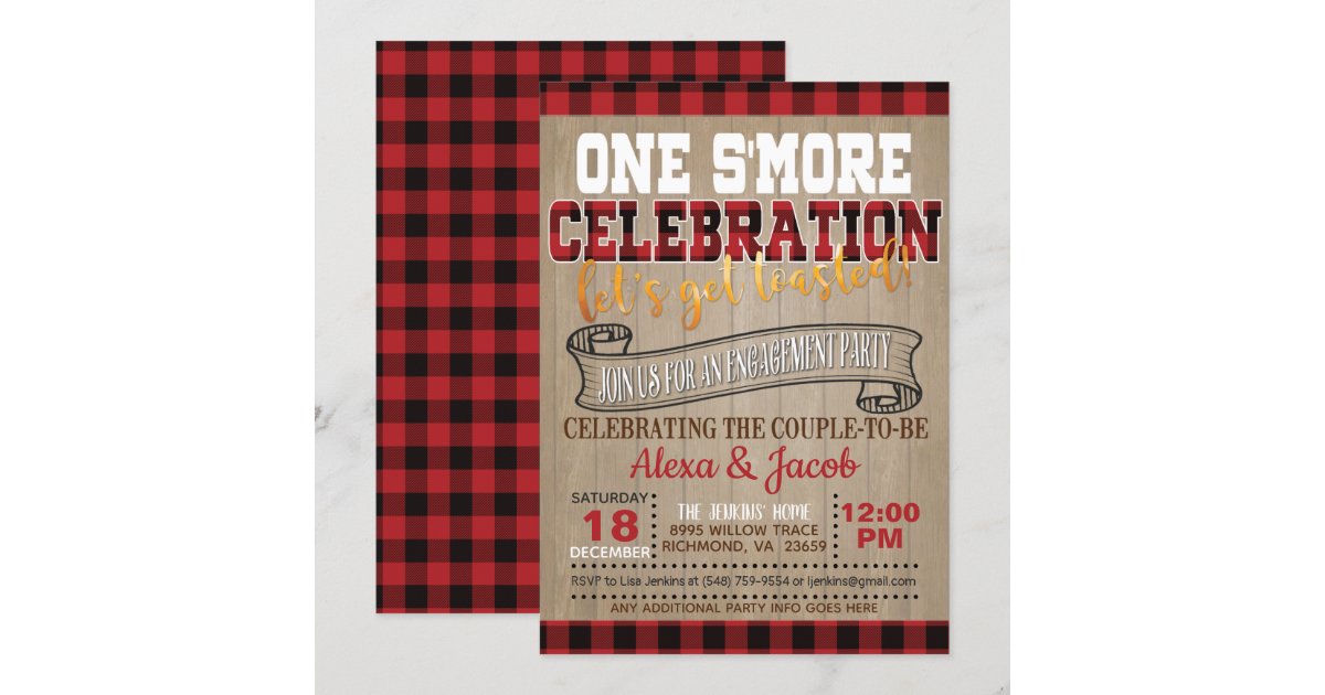 One S'more Celebration Invitation - Engagement GD | Zazzle