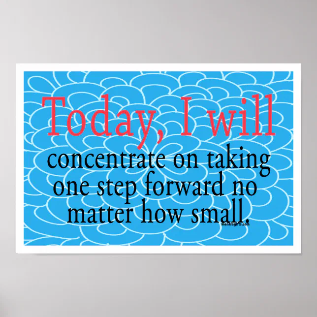 One Step Forward Motivational Poster | Zazzle