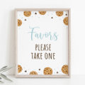 One Sweet Cookie Birthday Party Favor Sign | Zazzle