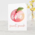 One Sweet Peach Happy Birthday Card | Zazzle