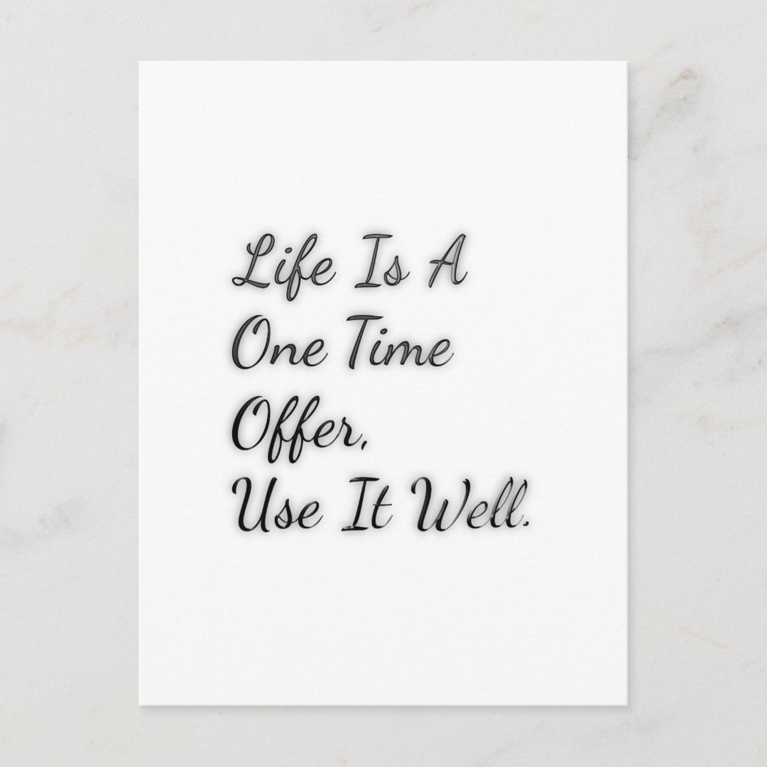 One Time Offer Postcard | Zazzle