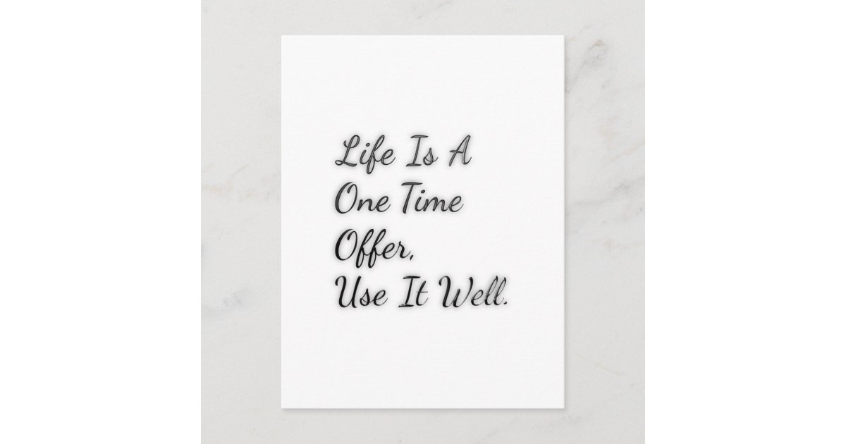 One Time Offer Postcard | Zazzle