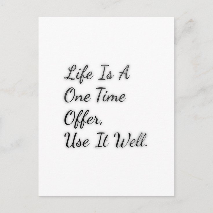 One Time Offer Postcard | Zazzle