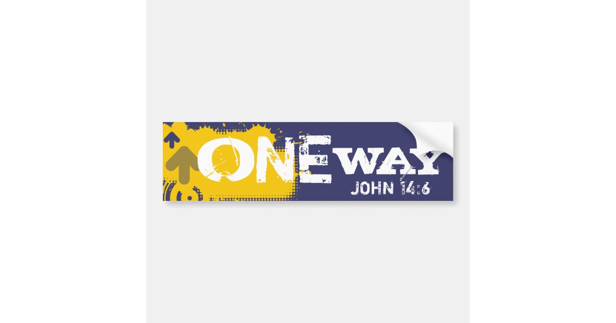 One Way Bumper Sticker | Zazzle