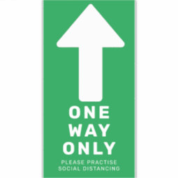 One Way Directional Arrow Floor Marker Sticker | Zazzle