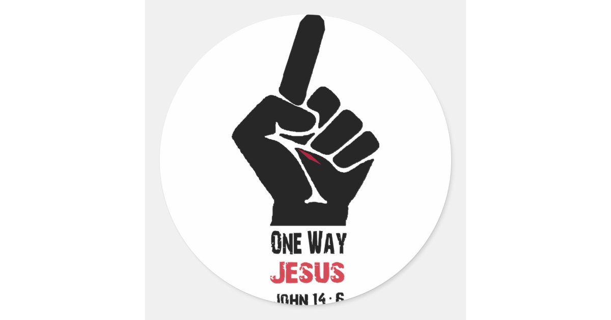One Way Jesus Sticker | Zazzle