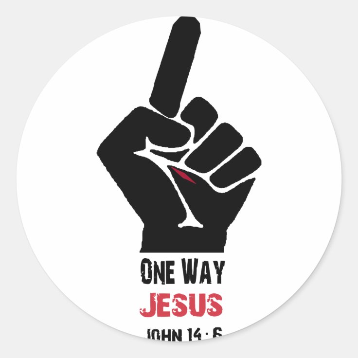 One Way Jesus Sticker | Zazzle