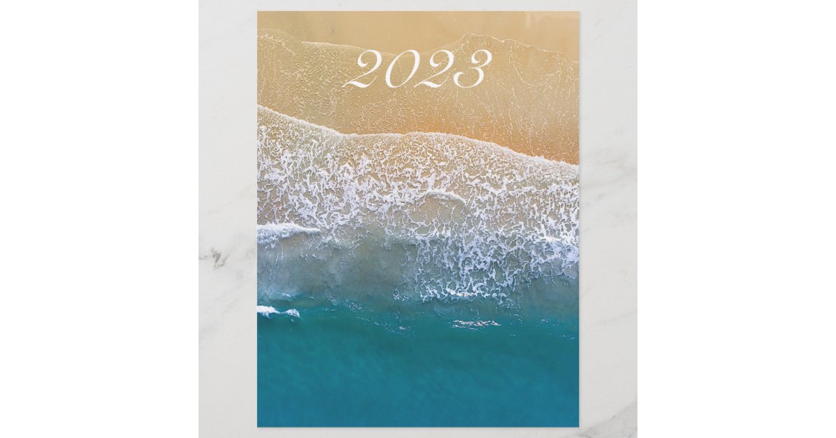 One with the Beach 2023 Calendar Flyer | Zazzle