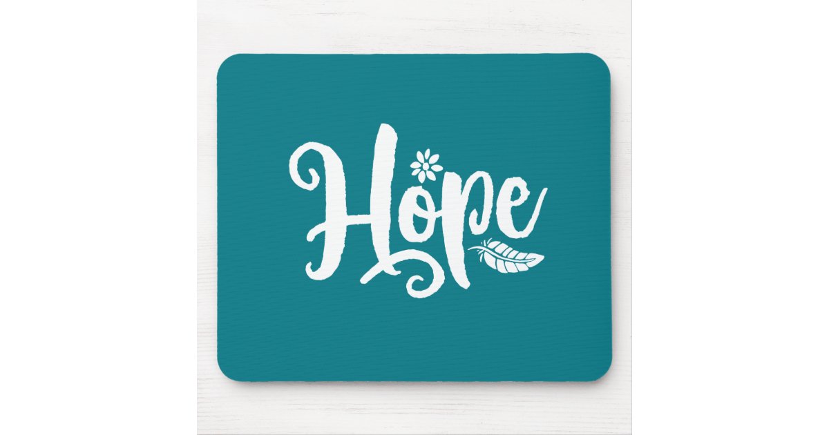One Word That Say Hope Cursive Calligraphy Mouse Pad | Zazzle