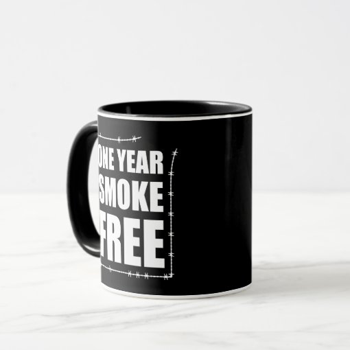 One Year Smoke Free Anniversary Mug | Zazzle