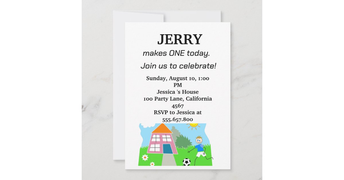 One year today First Birthday | Invitation | Zazzle