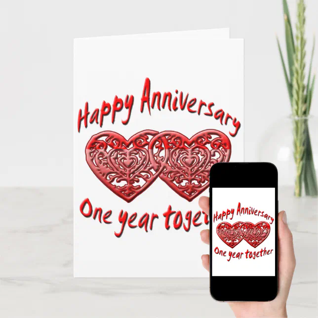 One Year Together Card | Zazzle