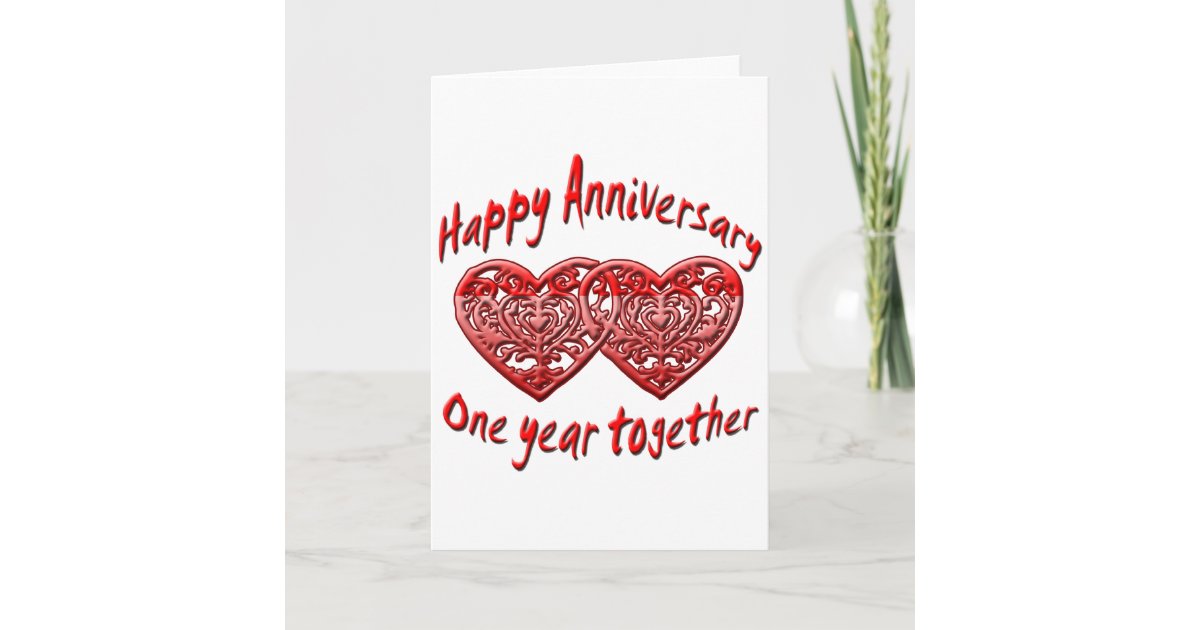 One Year Together Card | Zazzle