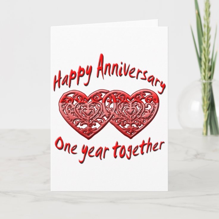 One Year Together Card | Zazzle