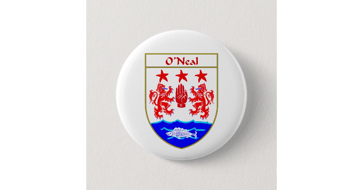 O'Neal Coat of Arms/Family Crest Pinback Button | Zazzle