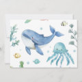 Oneder The Sea Cute Ocean Animals Birthday Photo Invitation | Zazzle