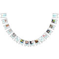 Onederful First Birthday Blue 12 Month Photo Bunting Flags | Zazzle