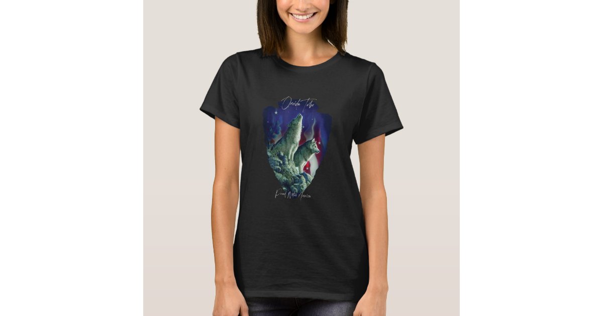 Oneida American Indian Tribe Wolf Pride Howling Tr T-Shirt | Zazzle