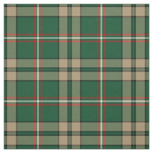 Clan McCann Tartan Blue and Gold Plaid Fabric | Zazzle