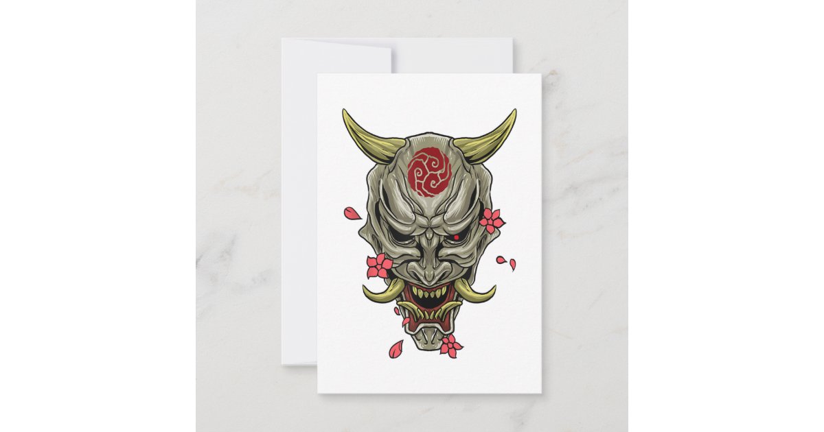 Oni Demon Japanese Devil Thank You Card | Zazzle