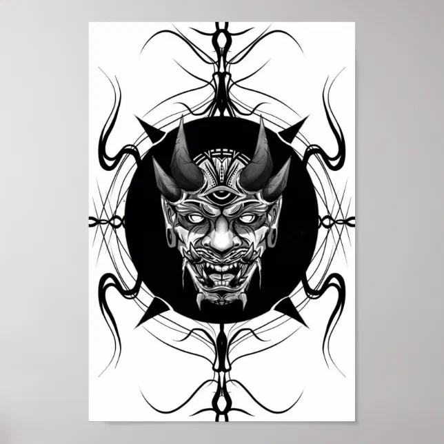 Oni Demon Poster | Zazzle